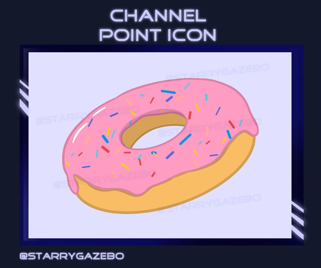Pink Donut Doughnut Sweet Candy Cute Channel Point Icon Twitch - Etsy