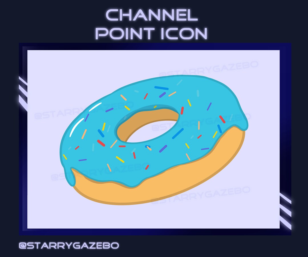 Blue Donut Doughnut Sweet Candy Cute Channel Point Icon Twitch - Etsy