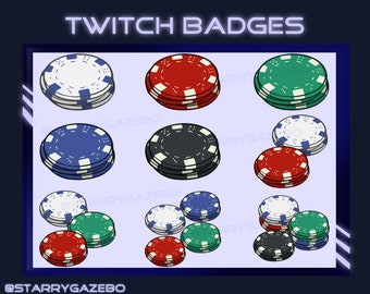 26 Casino Chips Twitch Bit Tier Badges | Twitch Bit Badges | Twitch ...