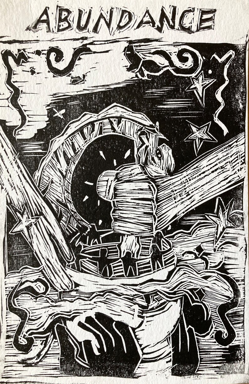 Abundance, Original Linocut Print - Etsy