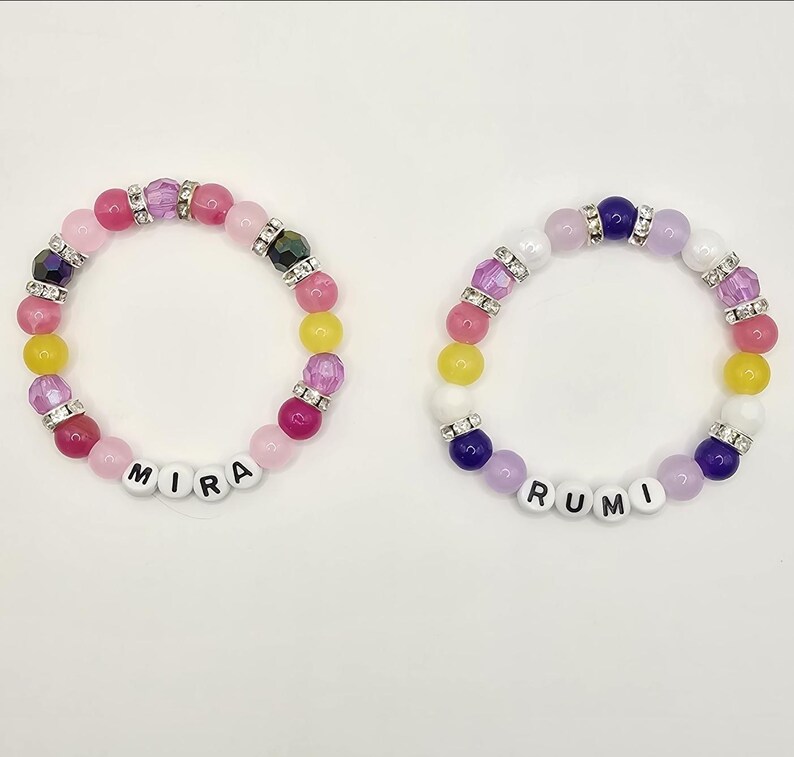 Huntrix K-pop Demon Hunters Rumi, Mira, Zoey Matching Beaded Set ...
