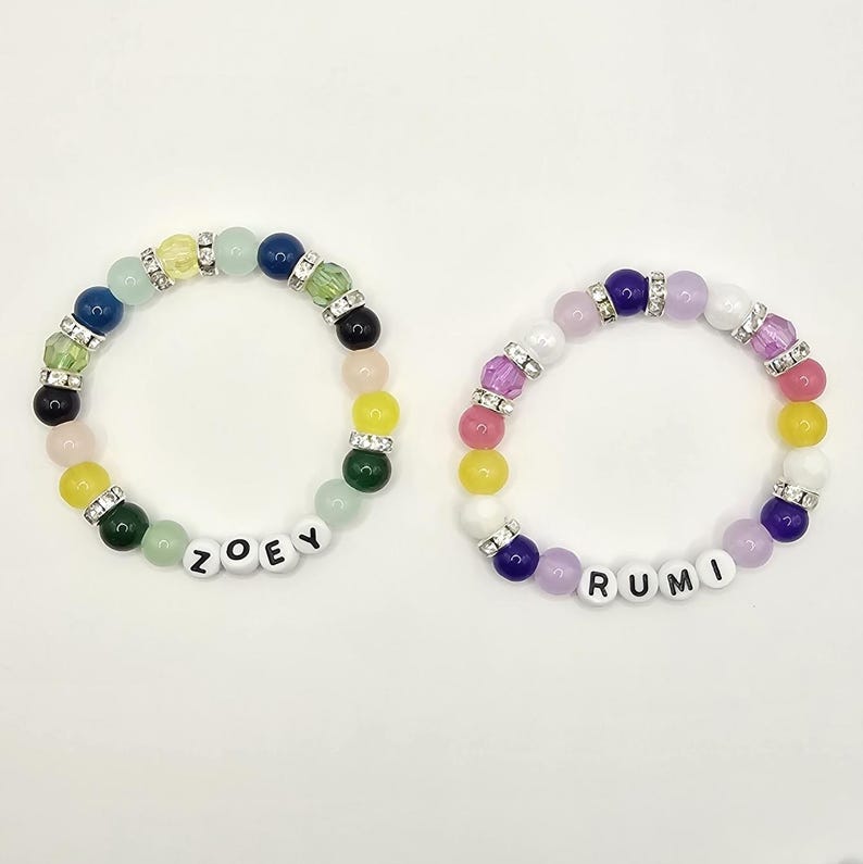 Huntrix K-pop Demon Hunters Rumi, Mira, Zoey Matching Beaded Set ...