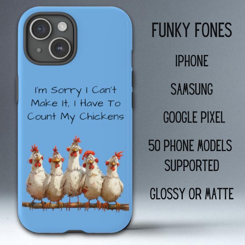Tough Cases, Chicken Lover Gift, Poultry Fanciers Phone Cover, Cartoon ...