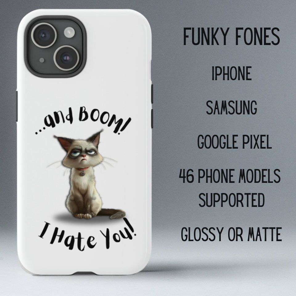 Funny Rude Cat Meme, Tough Mobile Phone Cases, to Fit Iphone, Samsung ...