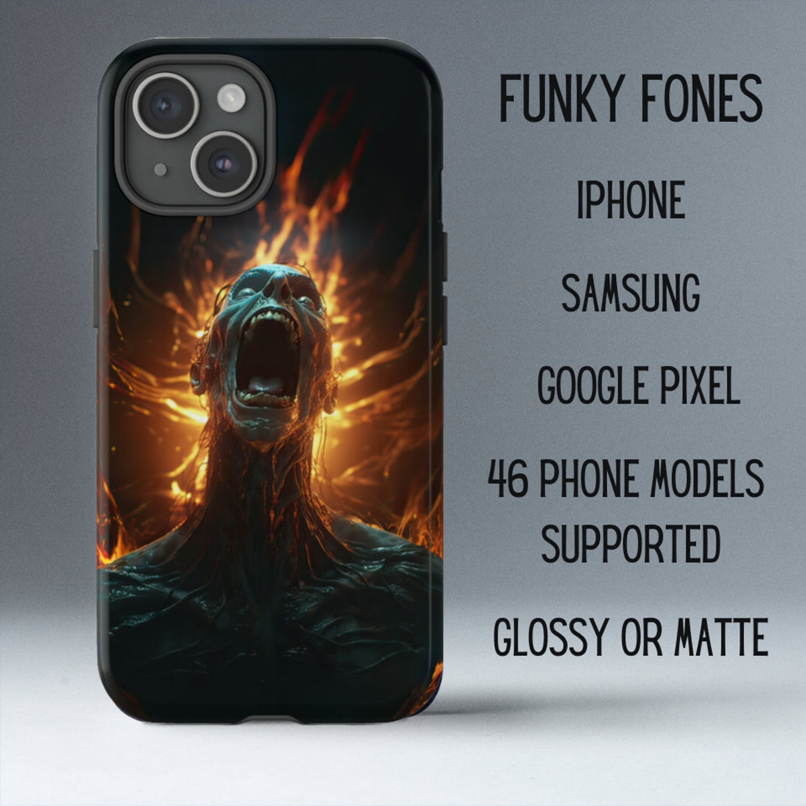 Demonic Possession Phone Case: Horror Print, Tough Protection - Etsy