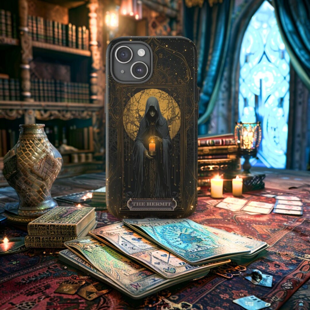 The Hermit Tarot Card Phone Case, Major Arcana Smartphone Cover, Tough ...
