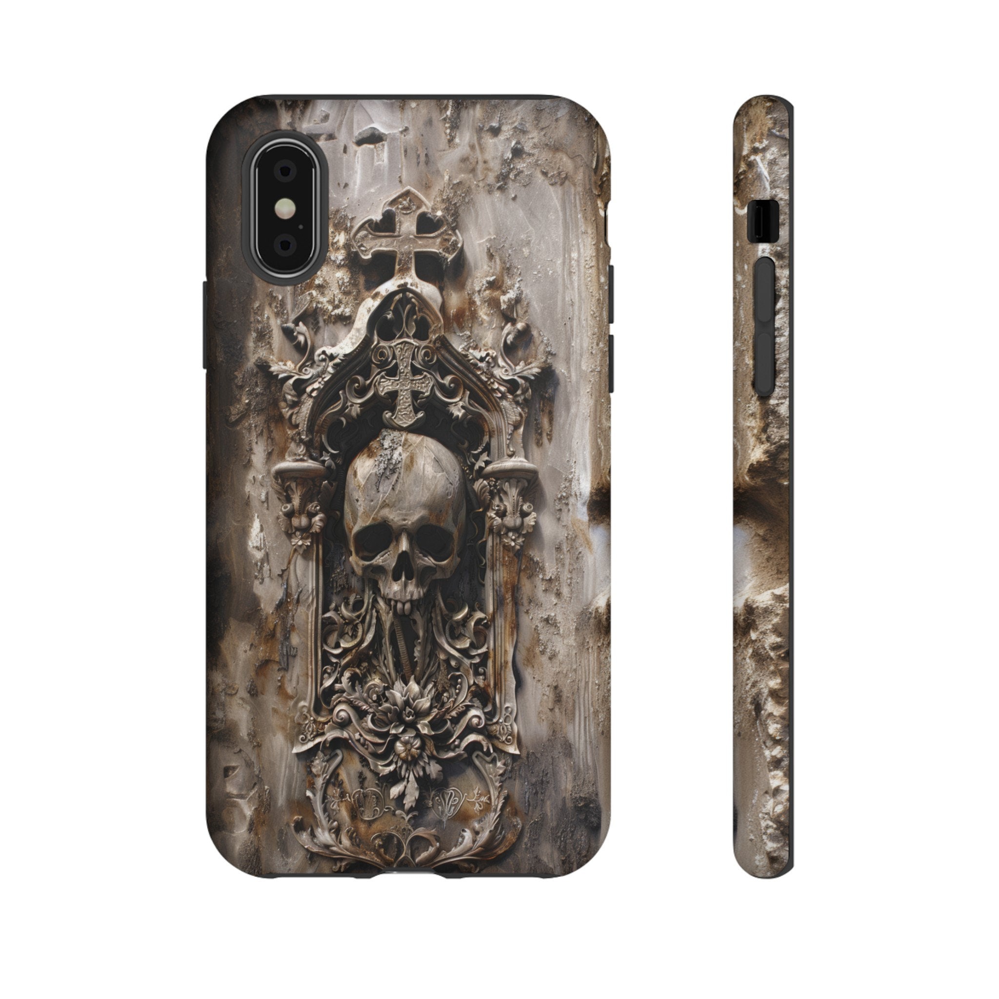 Creepy Gothic Skull Phone Case: Tough Protective Cover - Etsy