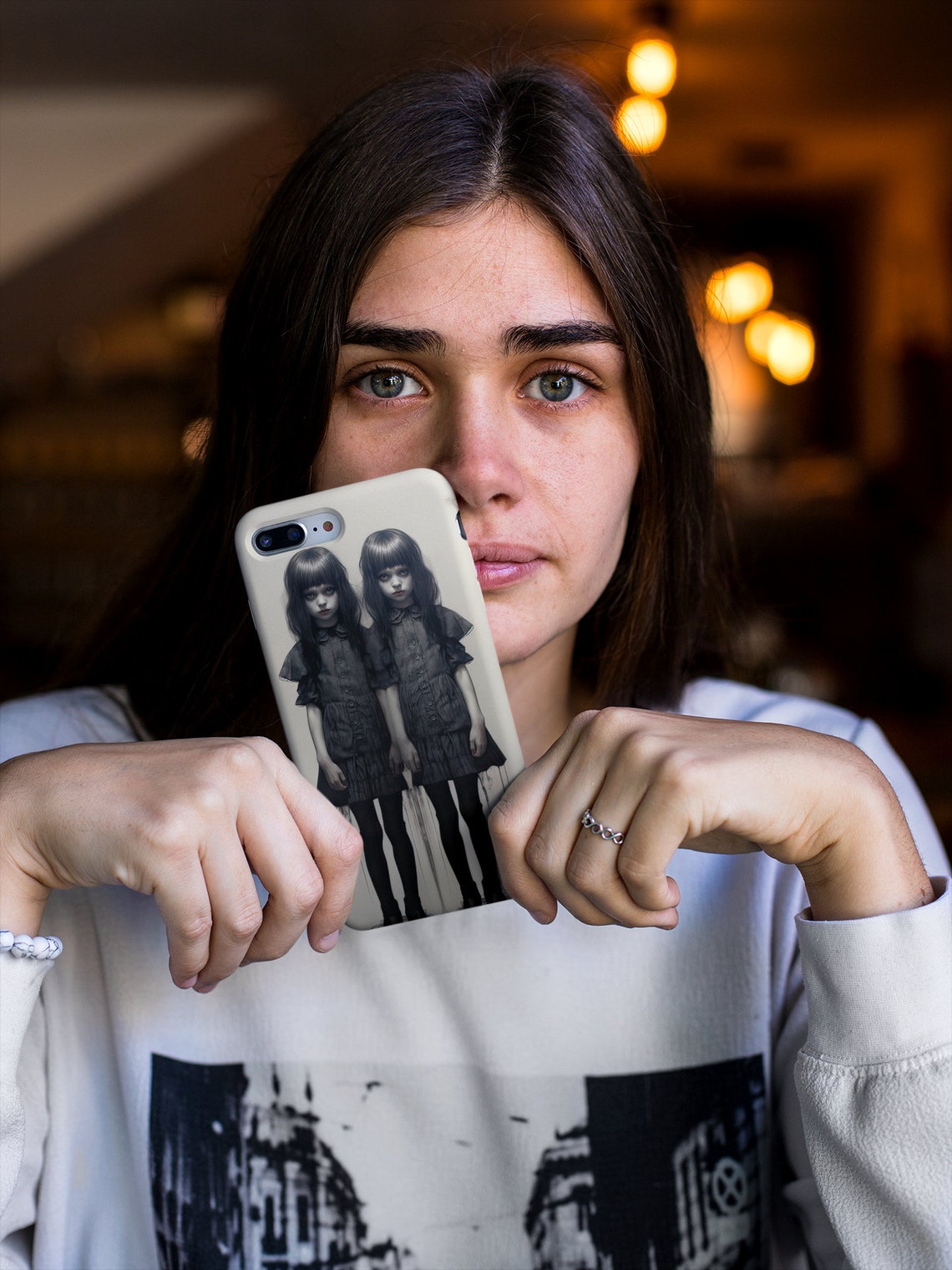 Creepy Twins Horror Print, Tough Mobile Cases, Suitable for Iphone ...