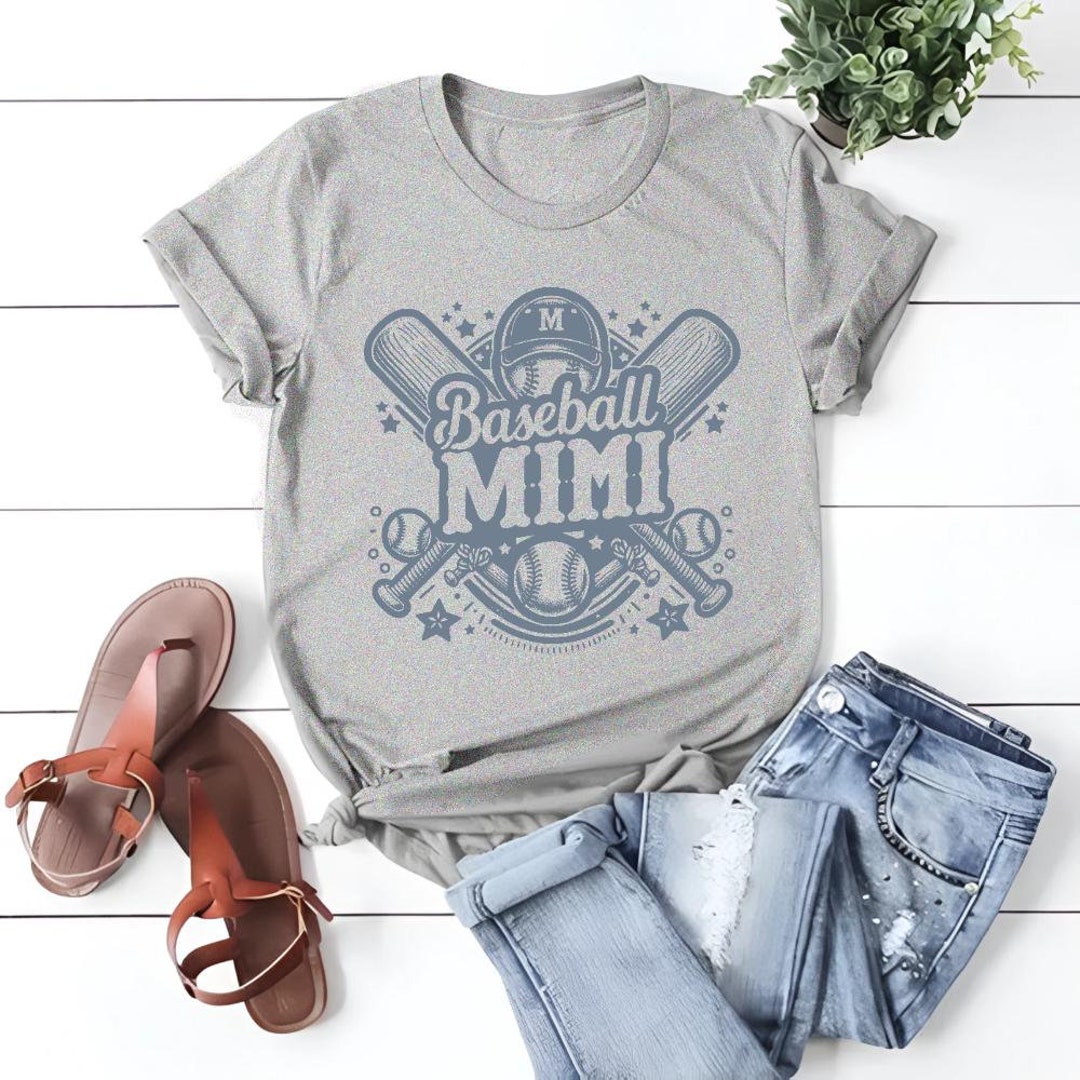 Baseball Mimi Shirt: Trendy Graphic Tee for Grandma - Etsy