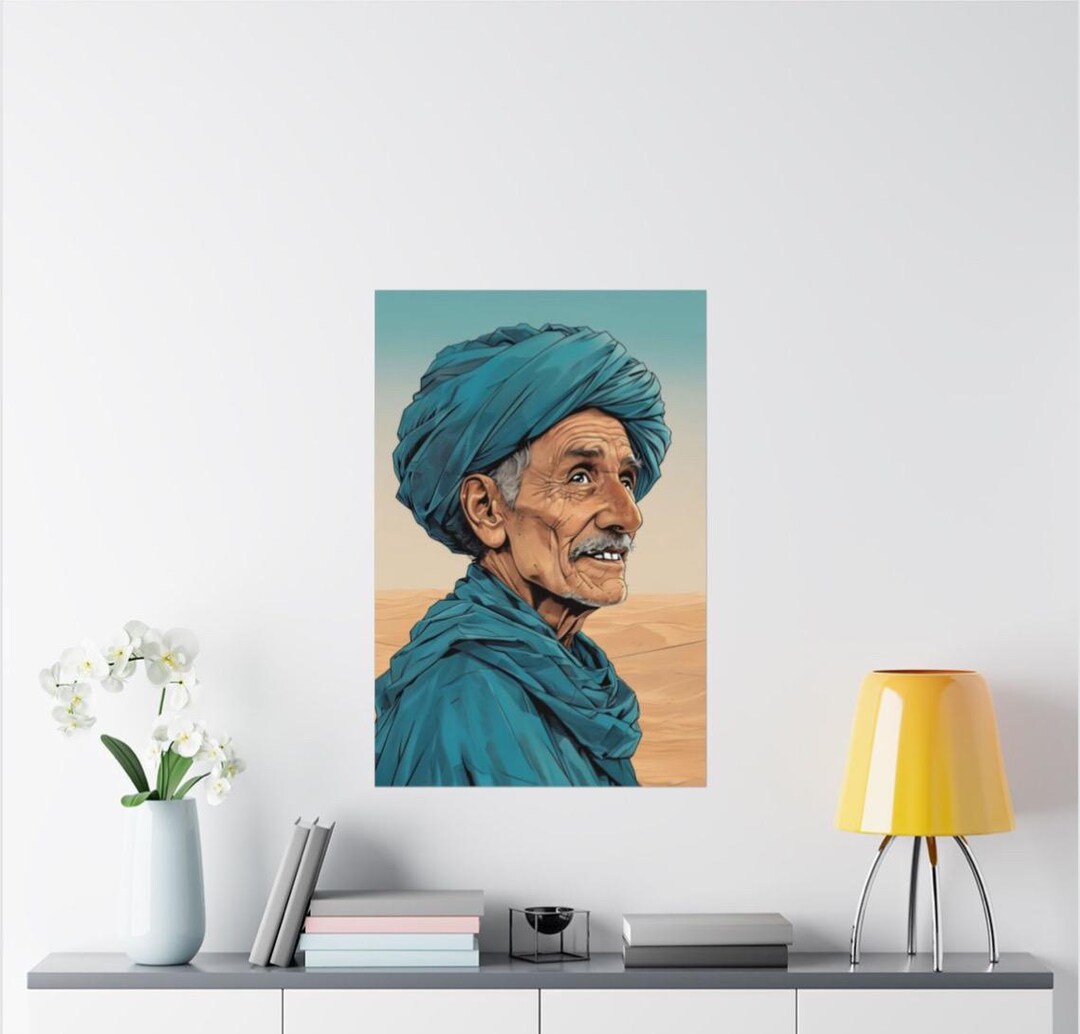 Vertical Posters, Touareg Theme, Berber Wall Art, Handmade Prints ...