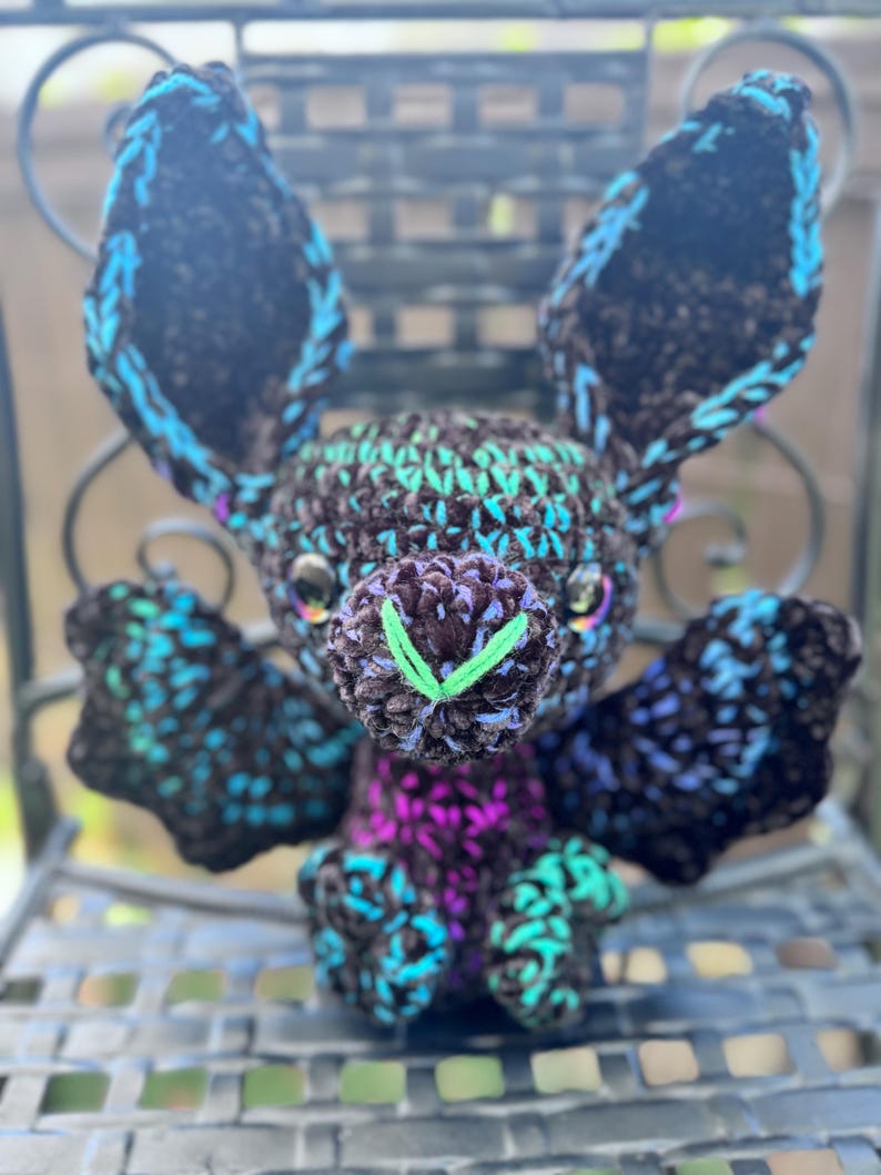 Handmade Velvet Crochet Bat Plush: Spooky Halloween Decor - Etsy