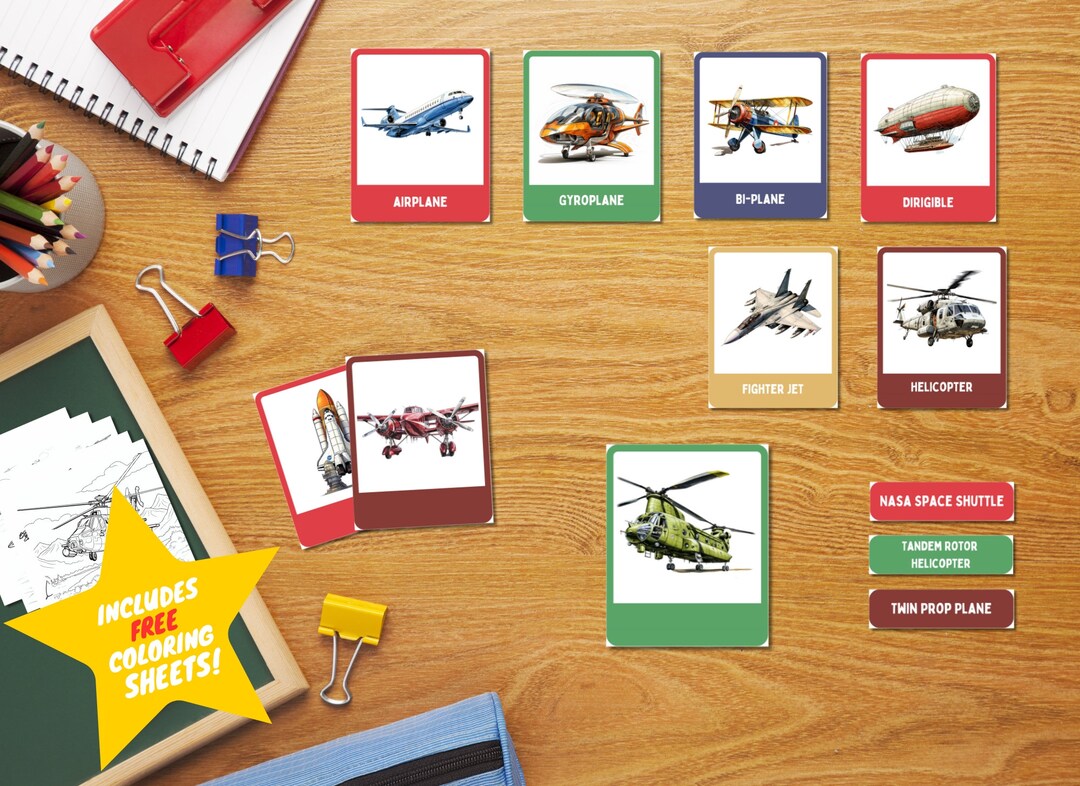 Printable Airplanes Flashcards Flight Theme! --PLUS Free Planes ...