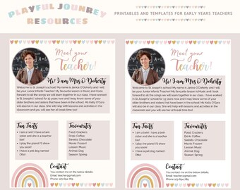 Meet the Teacher Template, Meet Your Teacher, Editable Printable ...
