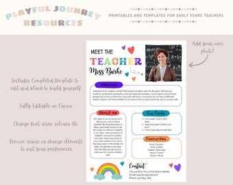 Meet the Teacher Template, Meet Your Teacher, Editable Printable ...