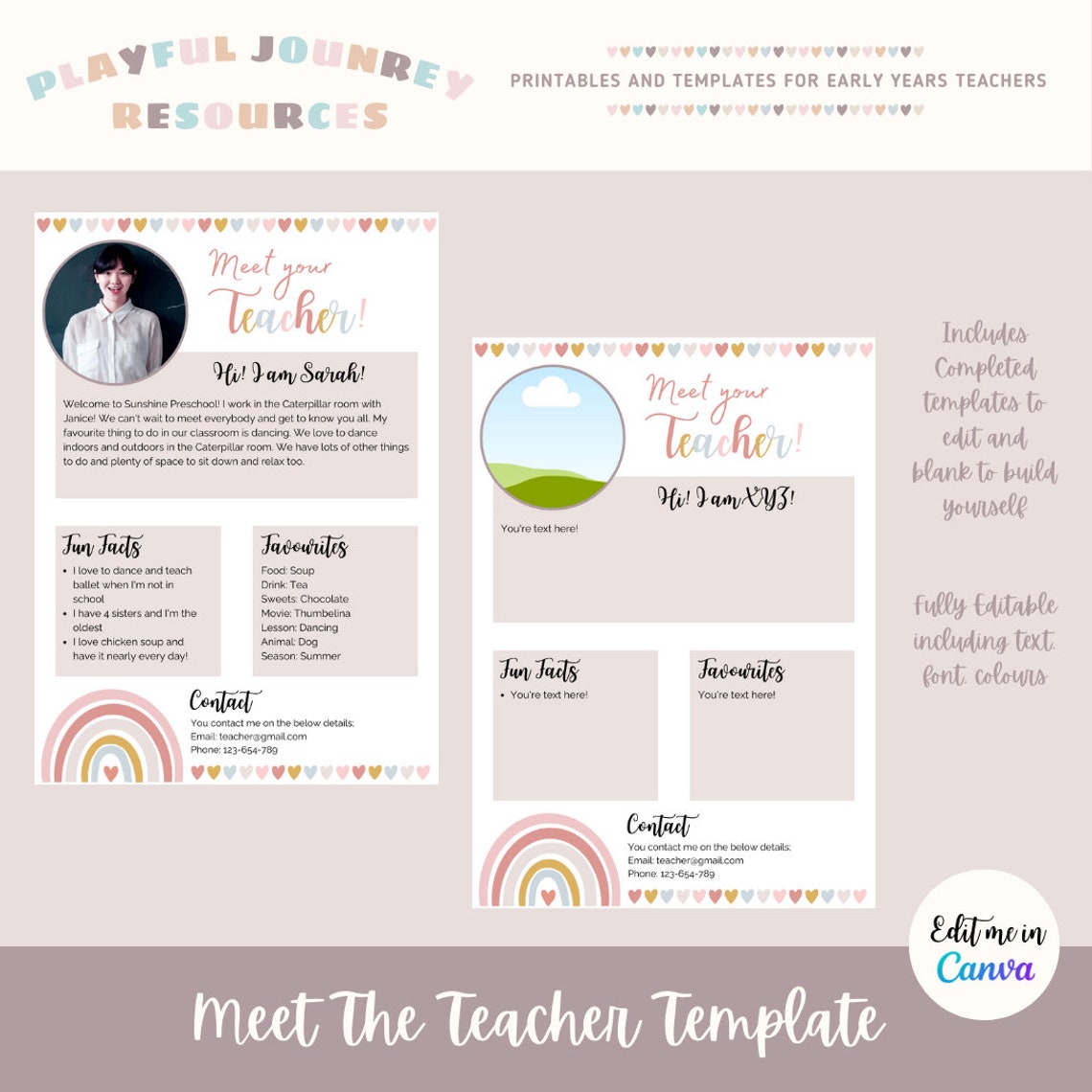 Meet the Team Template Book, Meet the Teacher Template, Meet the Class ...