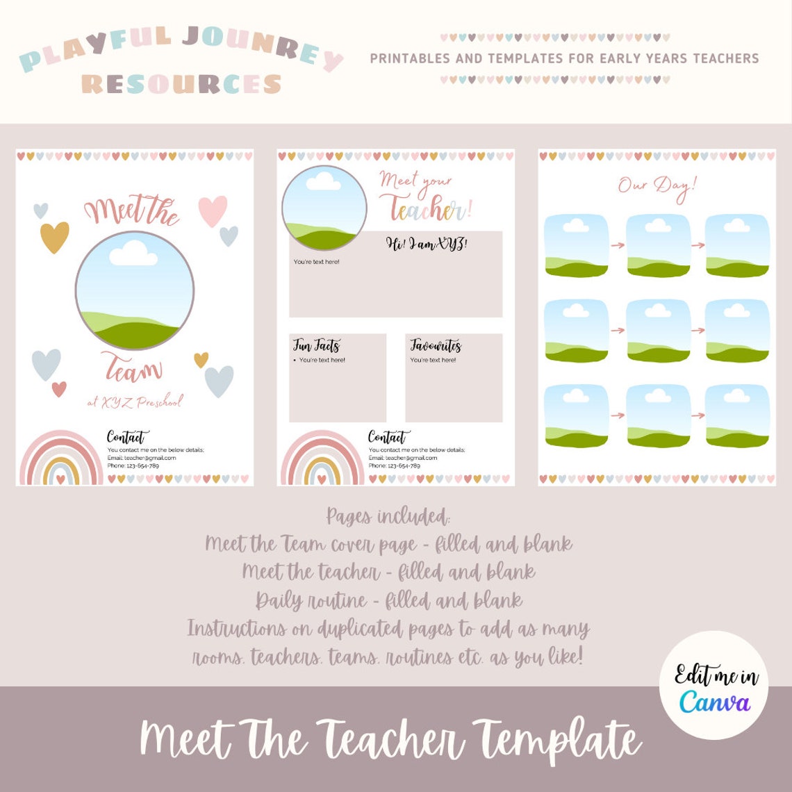 Meet the Team Template Book, Meet the Teacher Template, Meet the Class ...