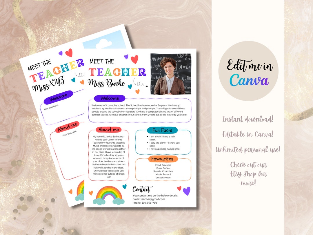 Back to School Teacher Flyer, Meet the Teacher Template, Meet Your ...