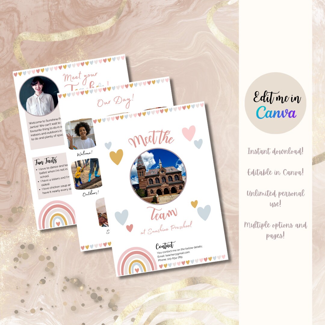 Meet the Team Template Book, Meet the Teacher Template, Meet the Class ...