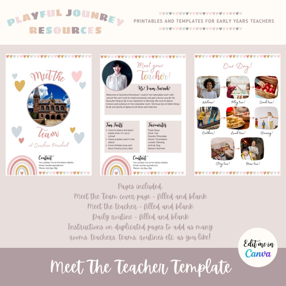 Meet the Team Template Book, Meet the Teacher Template, Meet the Class ...