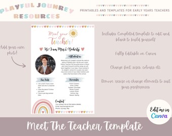 Meet the Teacher Printable - Etsy
