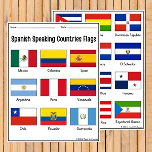 Spanish Speaking Countries Coloring Sheets | Hispanic Heritage Month ...