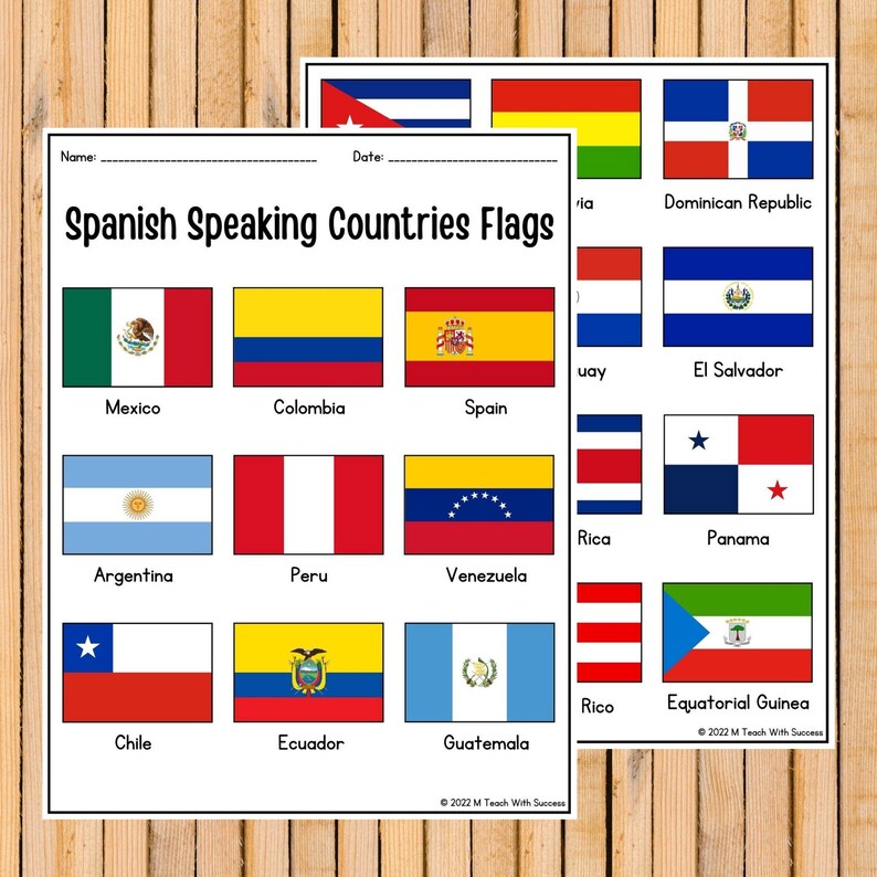 Spanish Speaking Countries Coloring Sheets | Hispanic Heritage Month ...