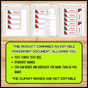 EDITABLE Summer Nametags Printable Labels Watermelon, Ice Cream Name ...