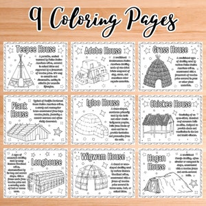 Indigenous People Housing Coloring Pages | Native American Heritage ...