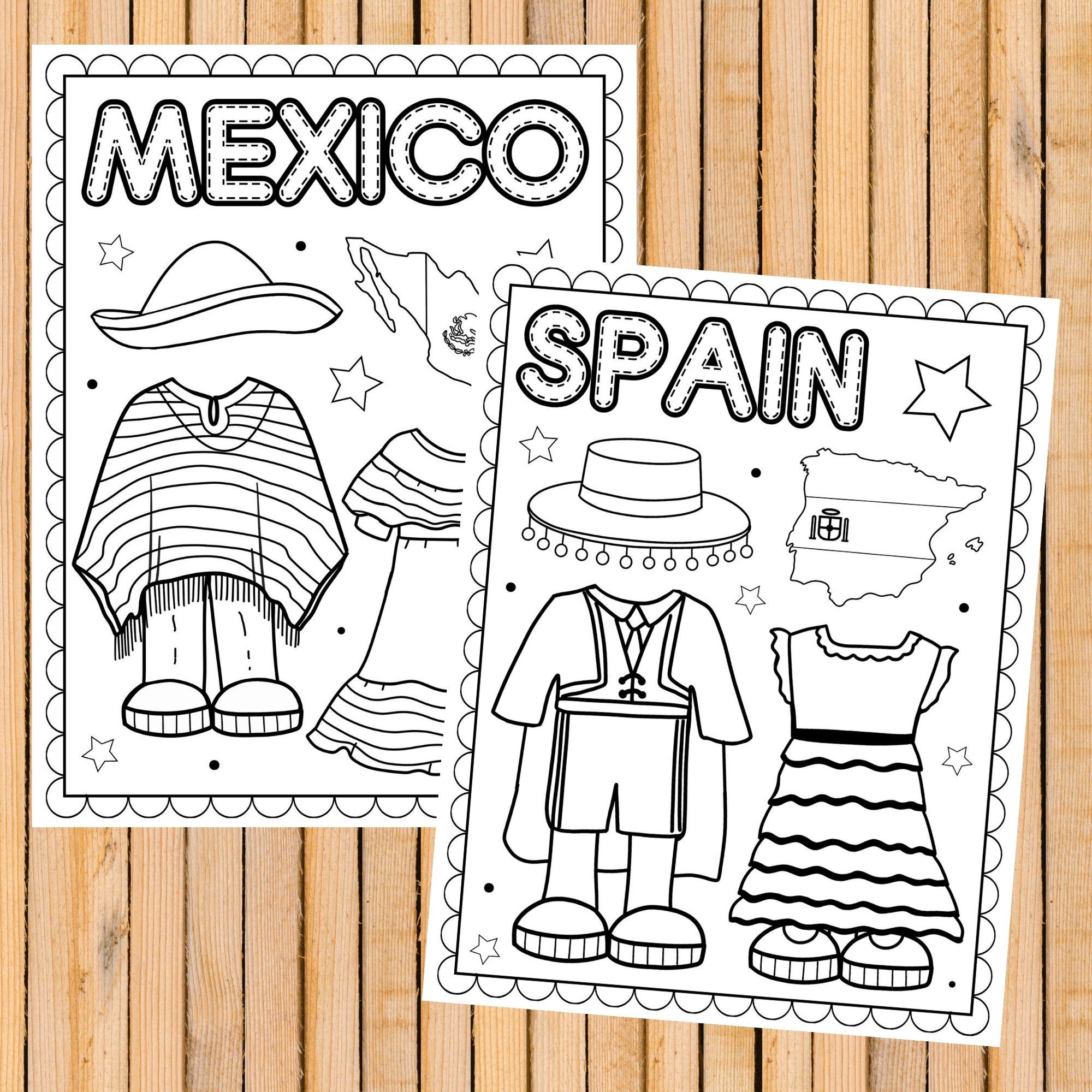 Hispanic Heritage Month Coloring Pages | Spanish Speaking Countries ...