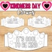 World Kindness Day Paper Crown Coloring Craft Activity for Kids ...