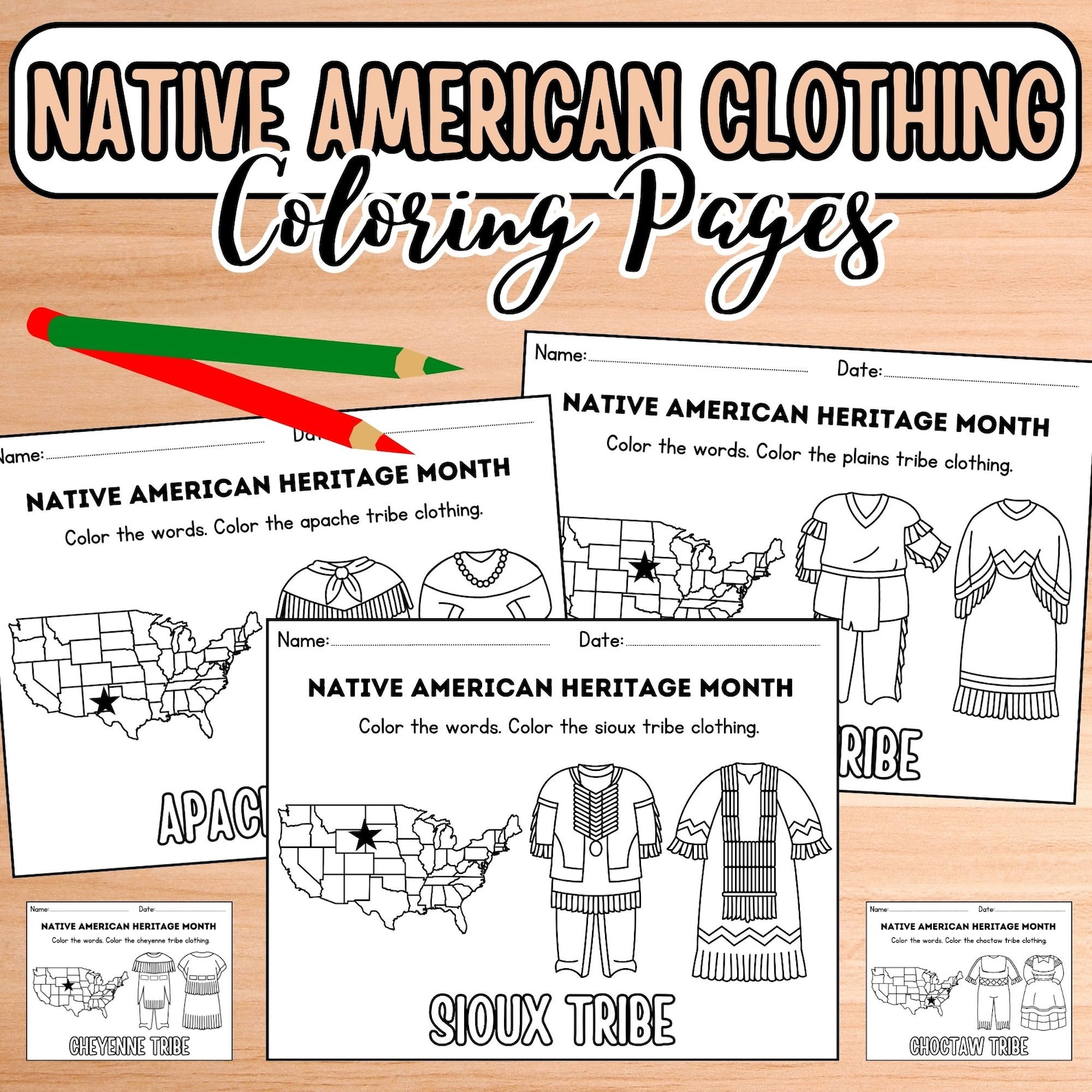 Native American Heritage Month Coloring Pages | Indigenous People ...