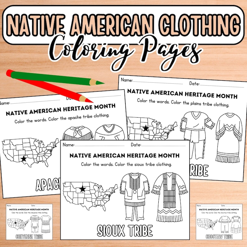 Native American Heritage Month Coloring Pages | Indigenous People ...