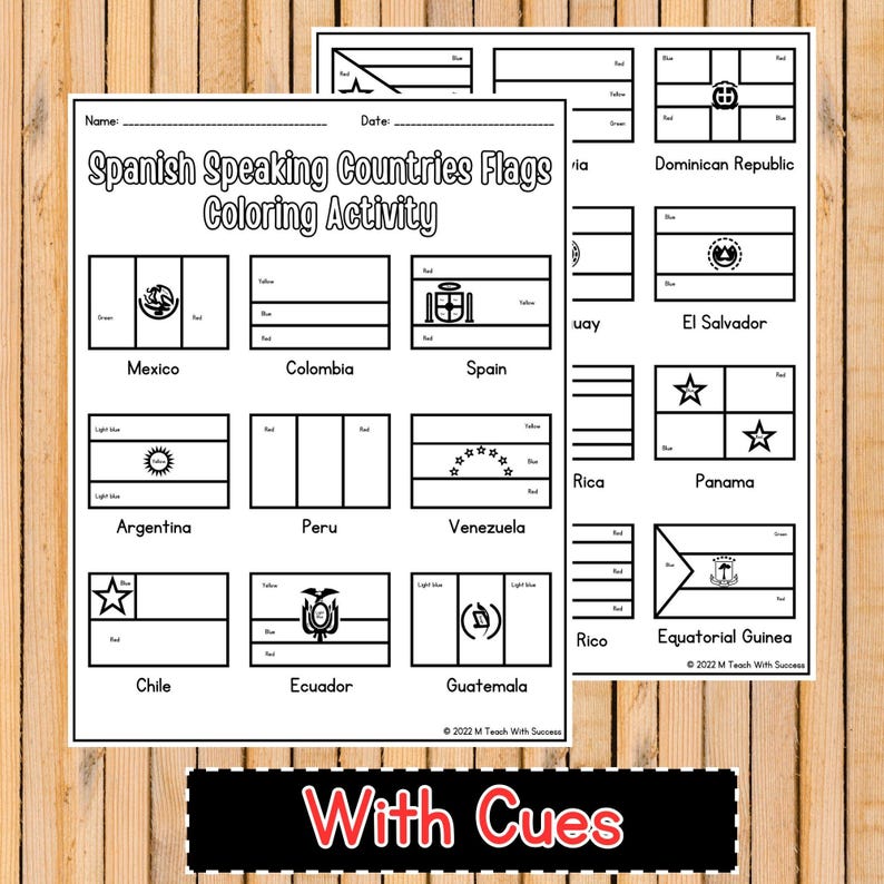 Spanish Speaking Countries Coloring Sheets | Hispanic Heritage Month ...