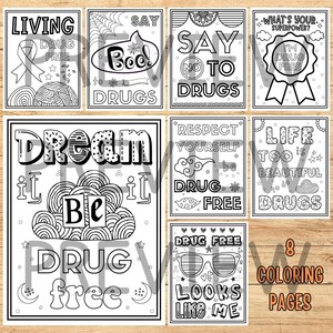 Red Ribbon Week Coloring Pages, Red Ribbon Week Coloring Contest - Etsy