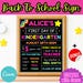EDITABLE First Day of School Sign, Printable First Day of School Sign ...