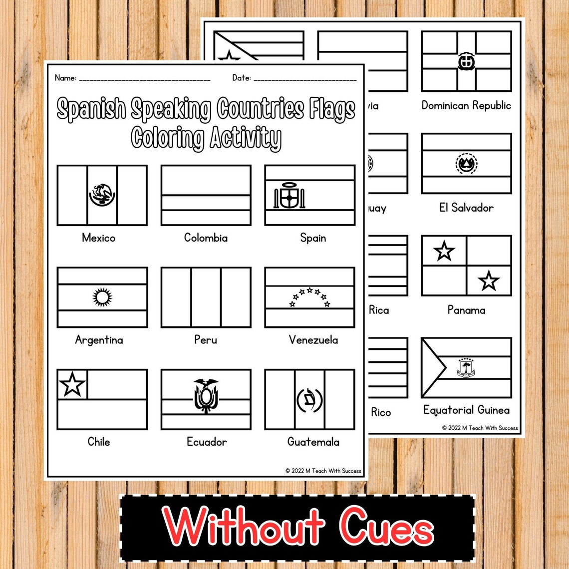 Spanish Speaking Countries Coloring Sheets | Hispanic Heritage Month ...
