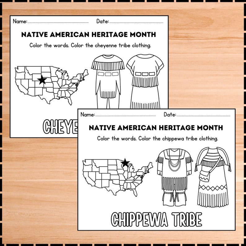 Native American Heritage Month Coloring Pages | Indigenous People ...