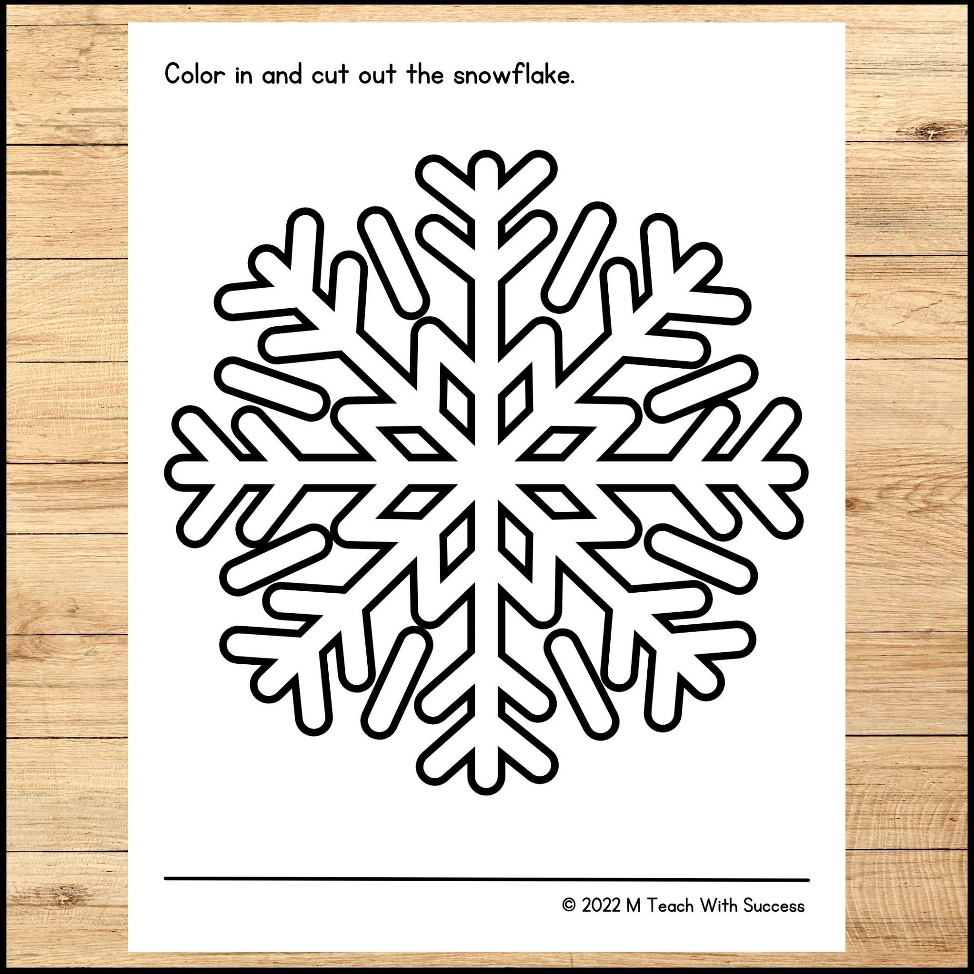 Winter Snowflakes Coloring Pages Bulletin Board | Printable Snowflake ...