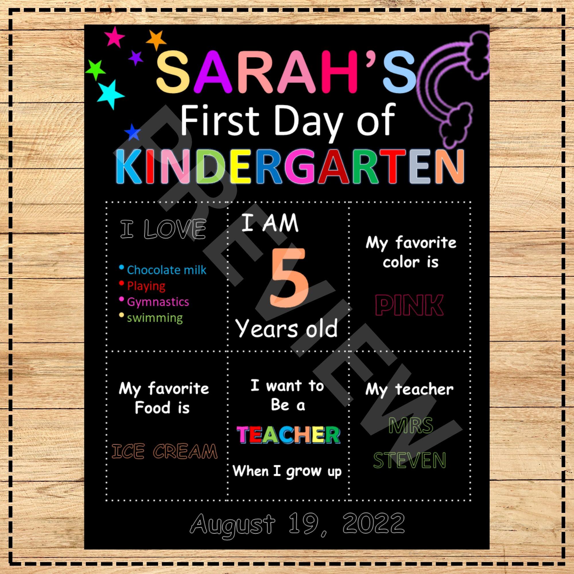 EDITABLE First Day of School Sign First Day of School Sign Templates ...