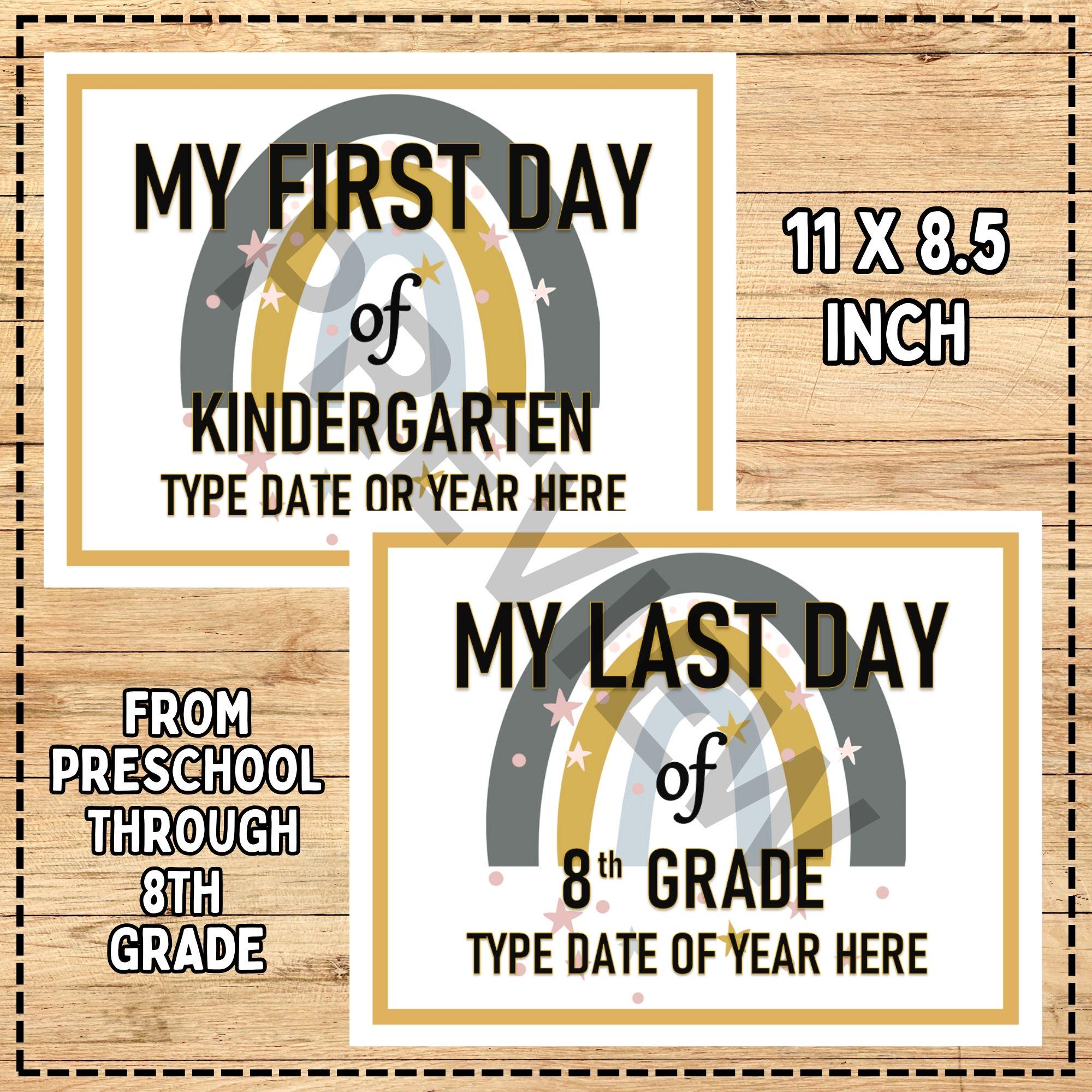EDITABLE First Day of School Sign First Day of School Sign Templates ...