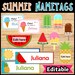 EDITABLE Summer Nametags Printable Labels Watermelon, Ice Cream Name ...