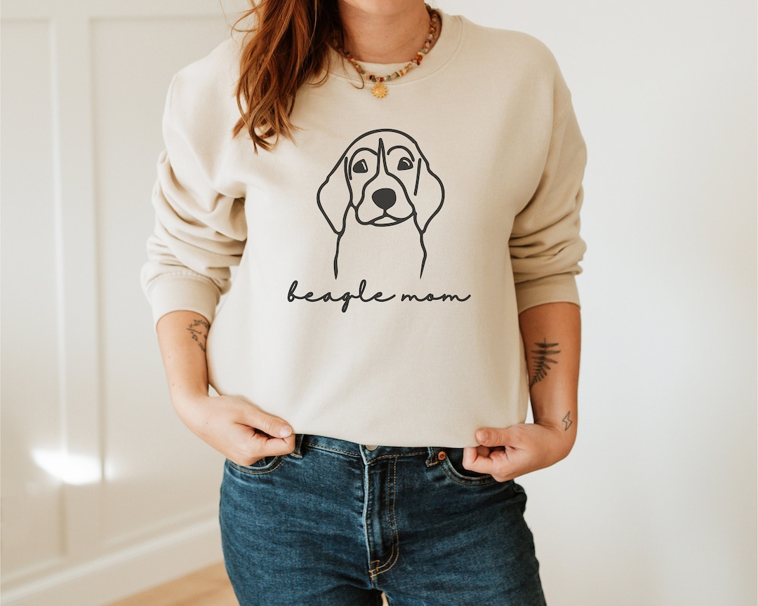 Beagle Dog Mom Sweatshirt Crewneck, Beagle Dog Gift, Beagle Gift for ...