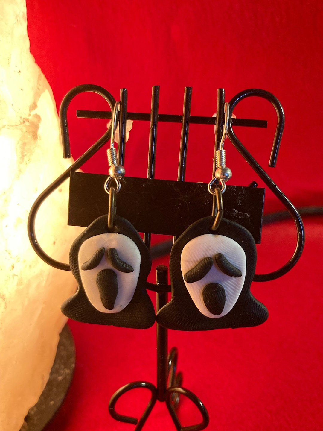 Scream Ghostface Clay Earrings - Etsy