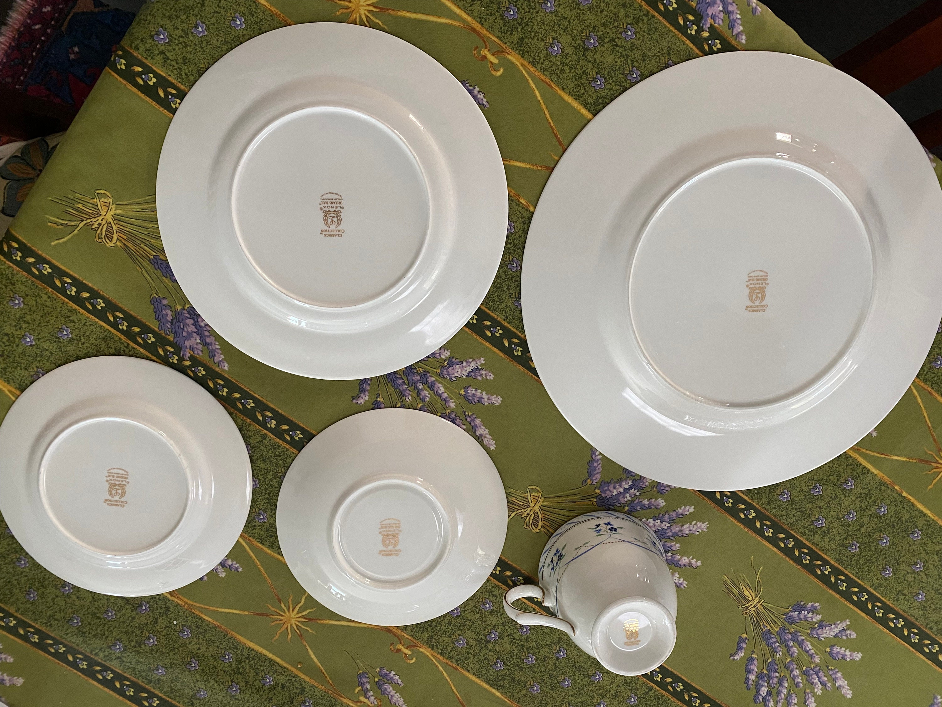Vintage Lenox China Orleans Blue 5pc Setting - Etsy
