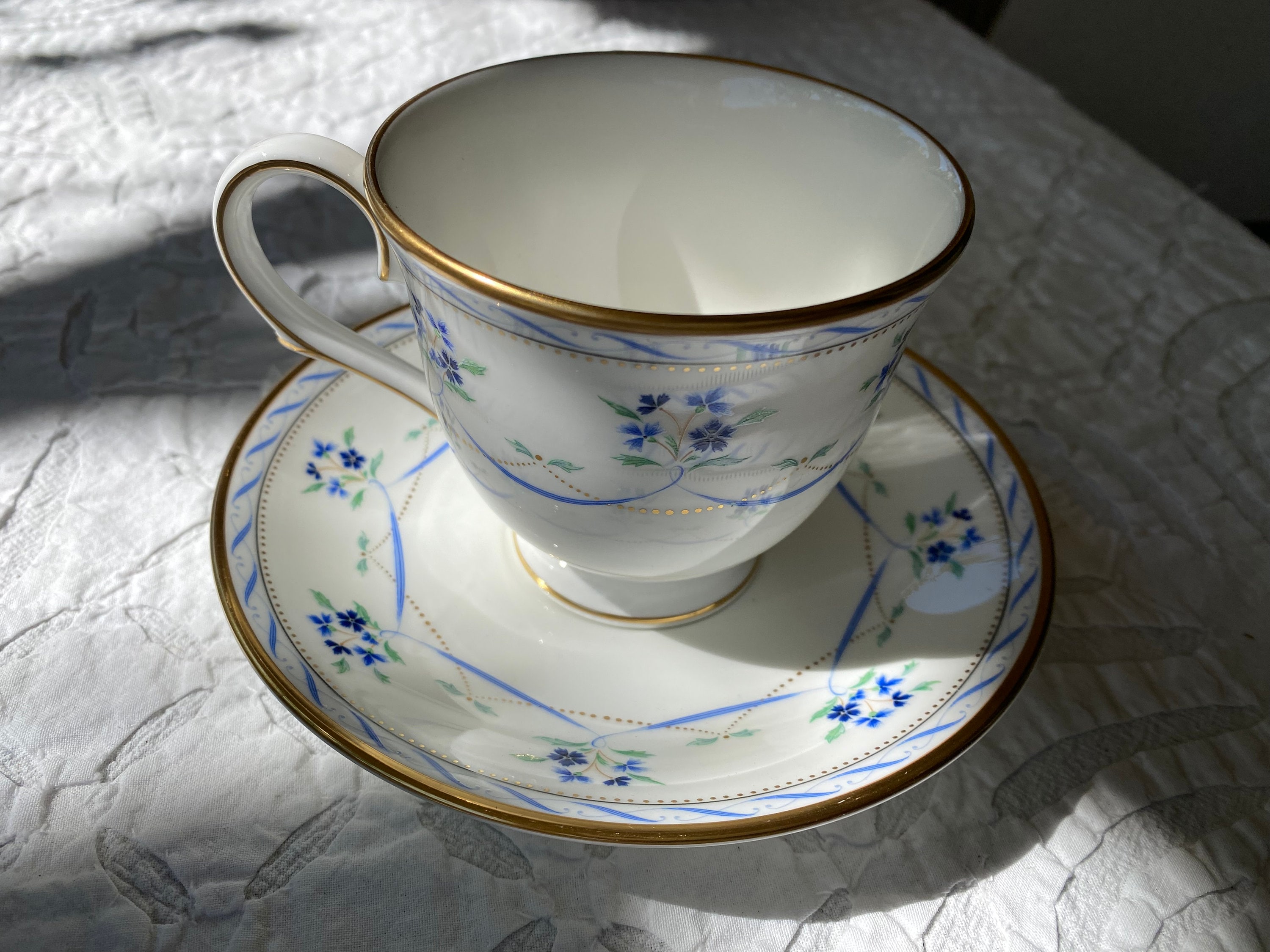 Vintage Lenox China Orleans Blue 5pc Setting - Etsy