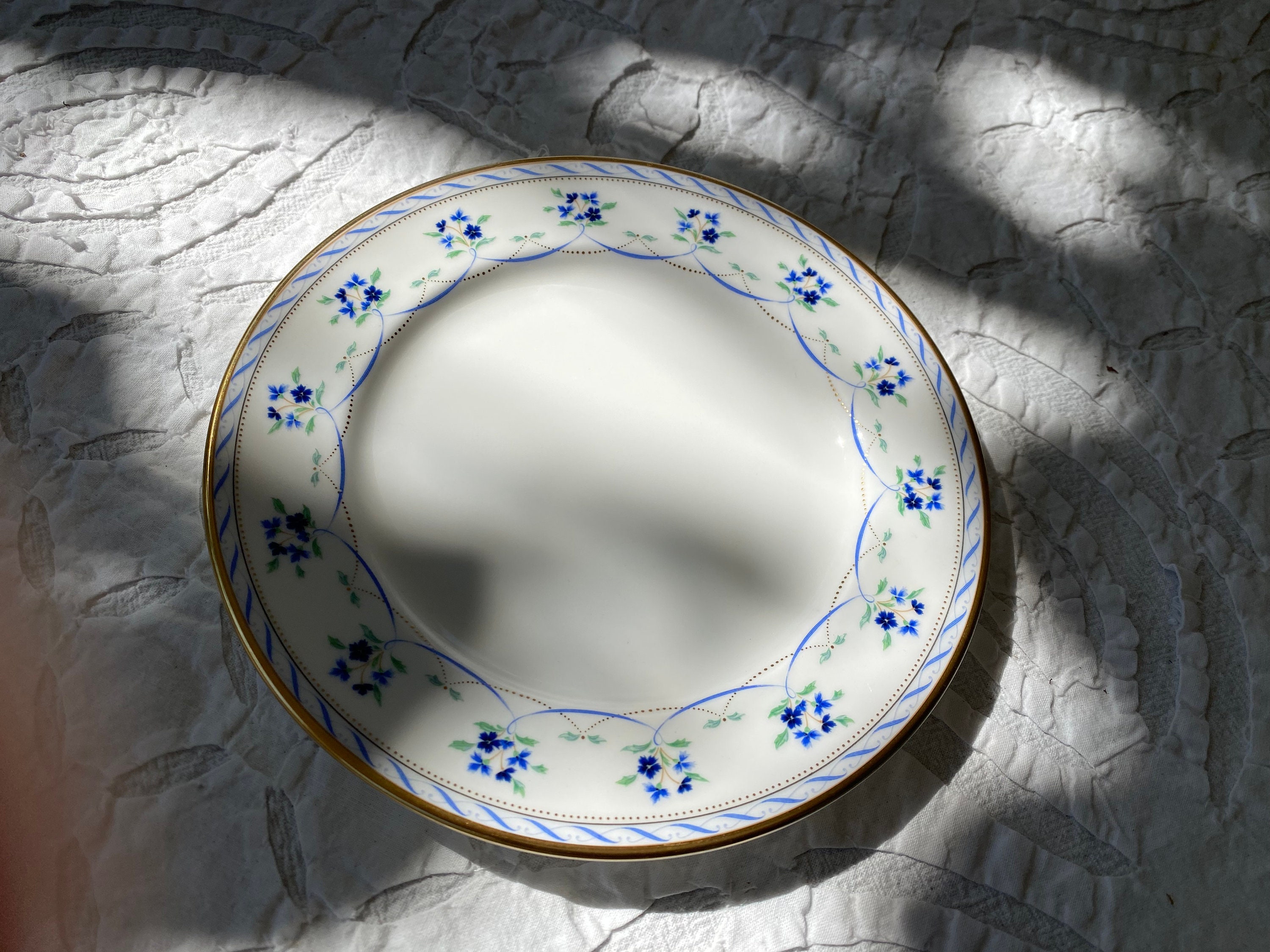 Vintage Lenox China Orleans Blue 5pc Setting - Etsy