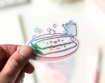 Siu Mai Dim Sum Sticker | Cute Vinyl Die Cut Sticker - Adorable Dim Sum ...