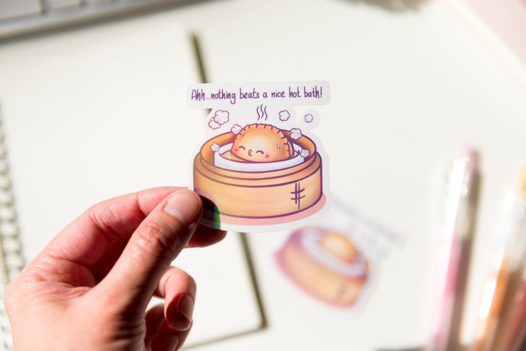 Jumbo Soup Dumpling Dim Sum Sticker | Cute Vinyl Die Cut Sticker ...
