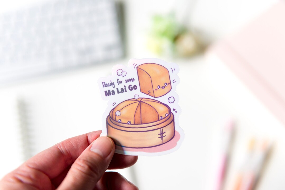 Ma Lai Go Dim Sum Sticker | Cute Vinyl Die Cut Sticker - Adorable Dim ...