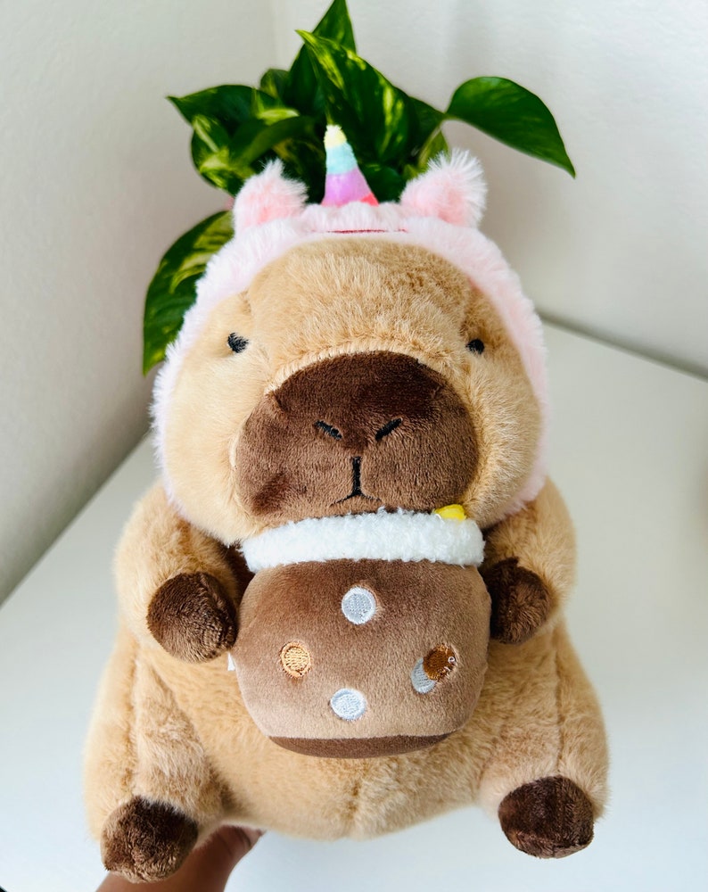 Boba Drinking Capybara Plushies - Etsy